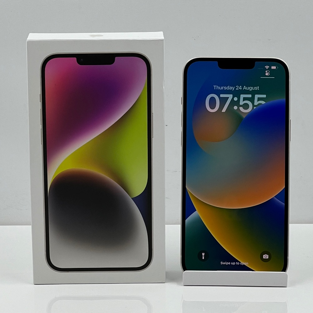 Like New APPLE IPHONE 14 PLUS A2886 - 128GB / UNLOCKED STARLIGHT - Own4Less